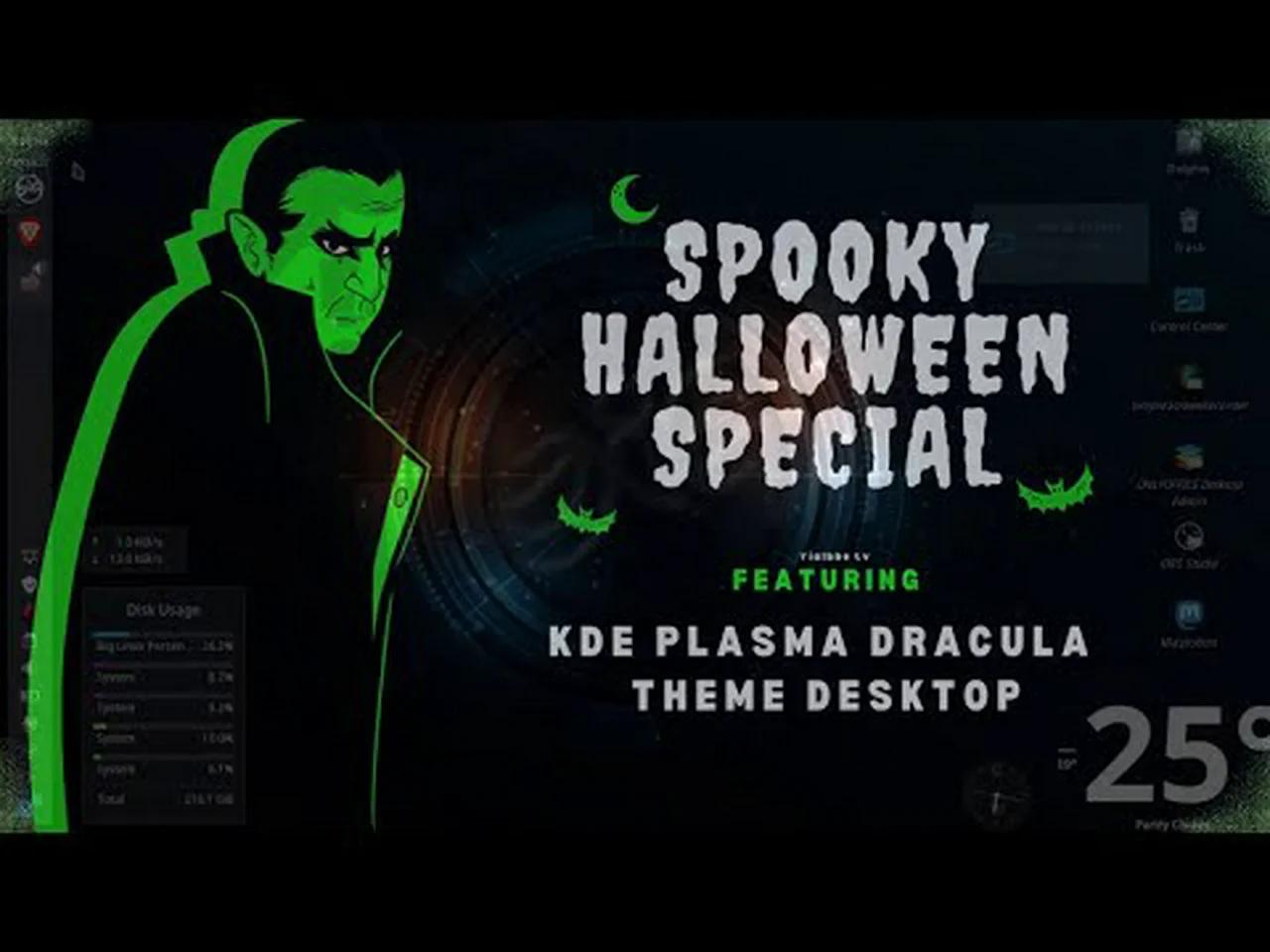 Halloween Special 2022 - Dracula KDE Plasma desktop theme