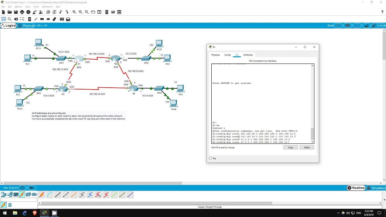 FREE CCNA Lab 025: Static Routing (Part 2) - ICND1