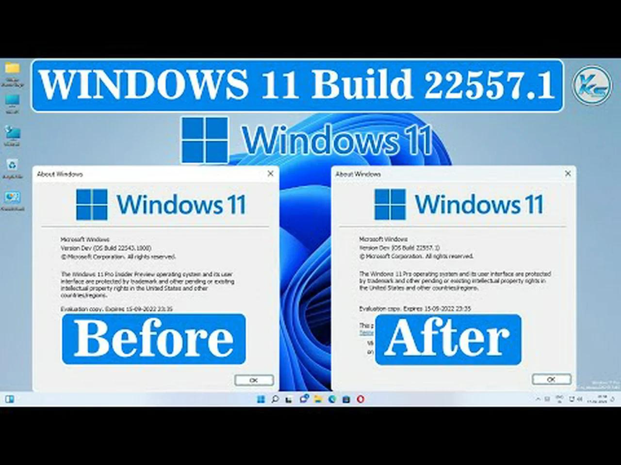 Windows 11 Insider Preview Build 22557 | Windows 11 New Update 16-02-2022