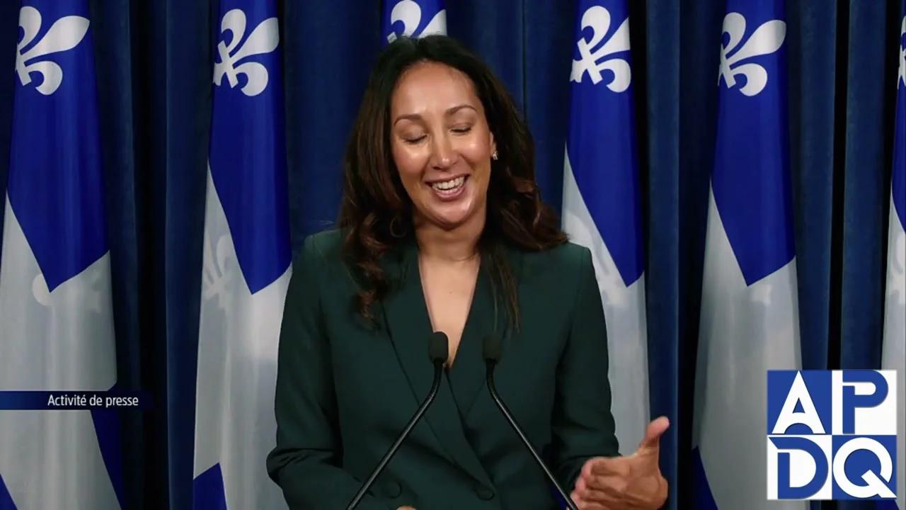 1 oct 2024 - Point de presse du PLQ avec Marwah Rizqy