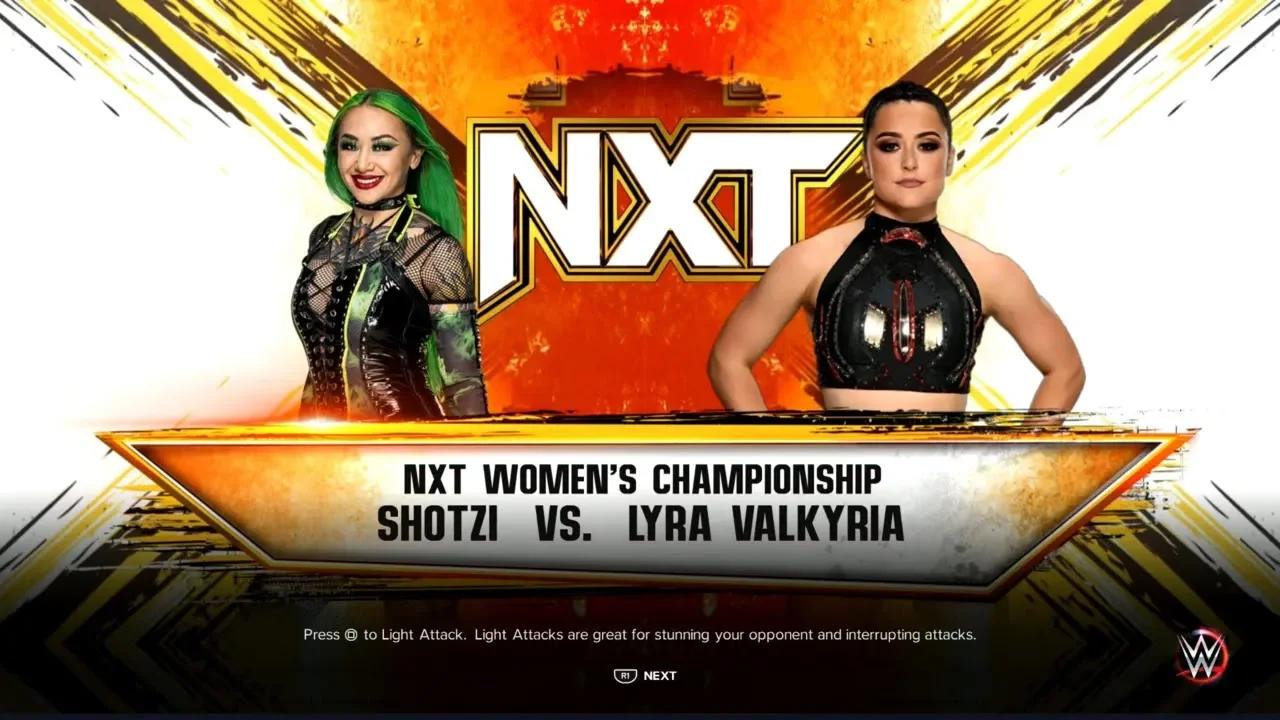 NXT Lyra Valkyria vs Shotzi for the NXT Women’s Championship