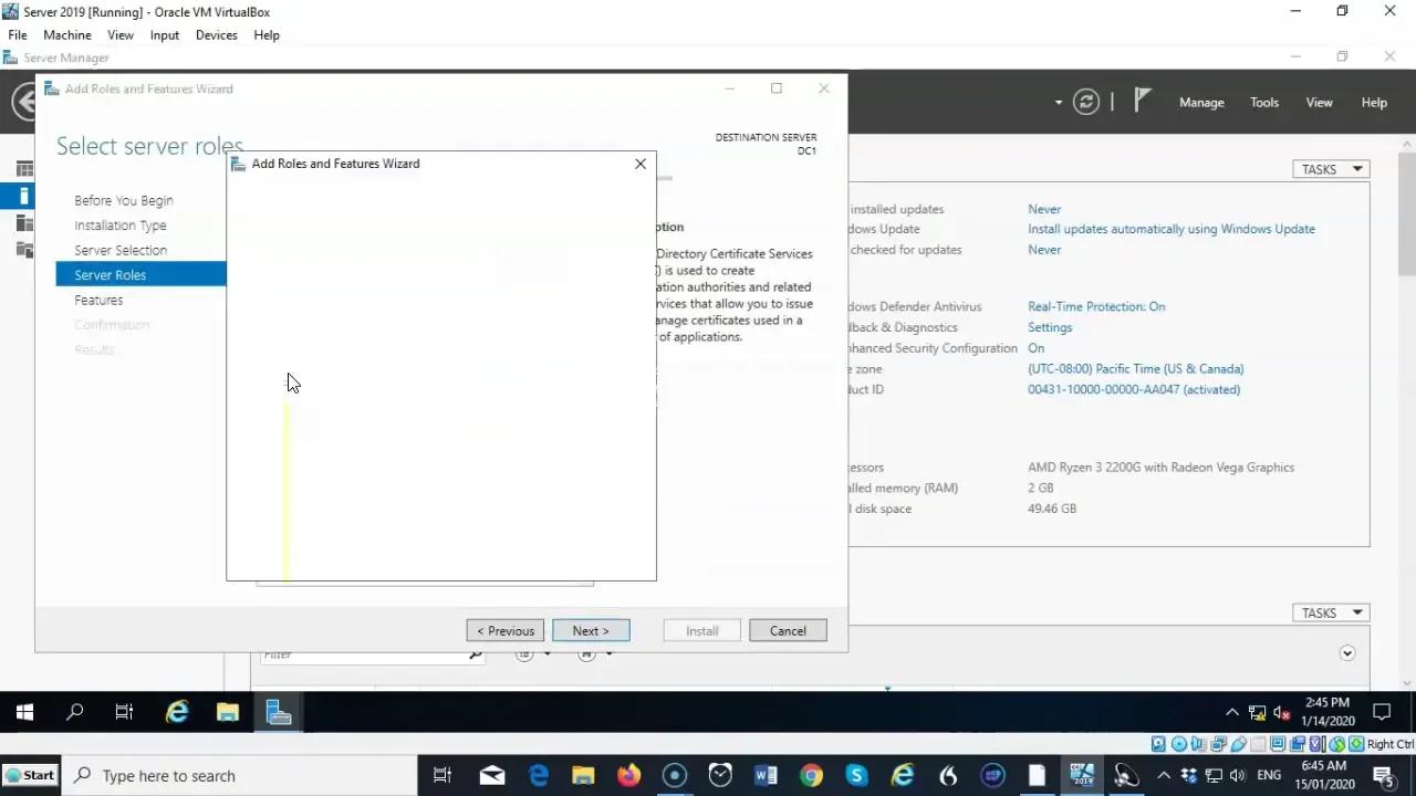 Installing The Dns Role Using Server Manager