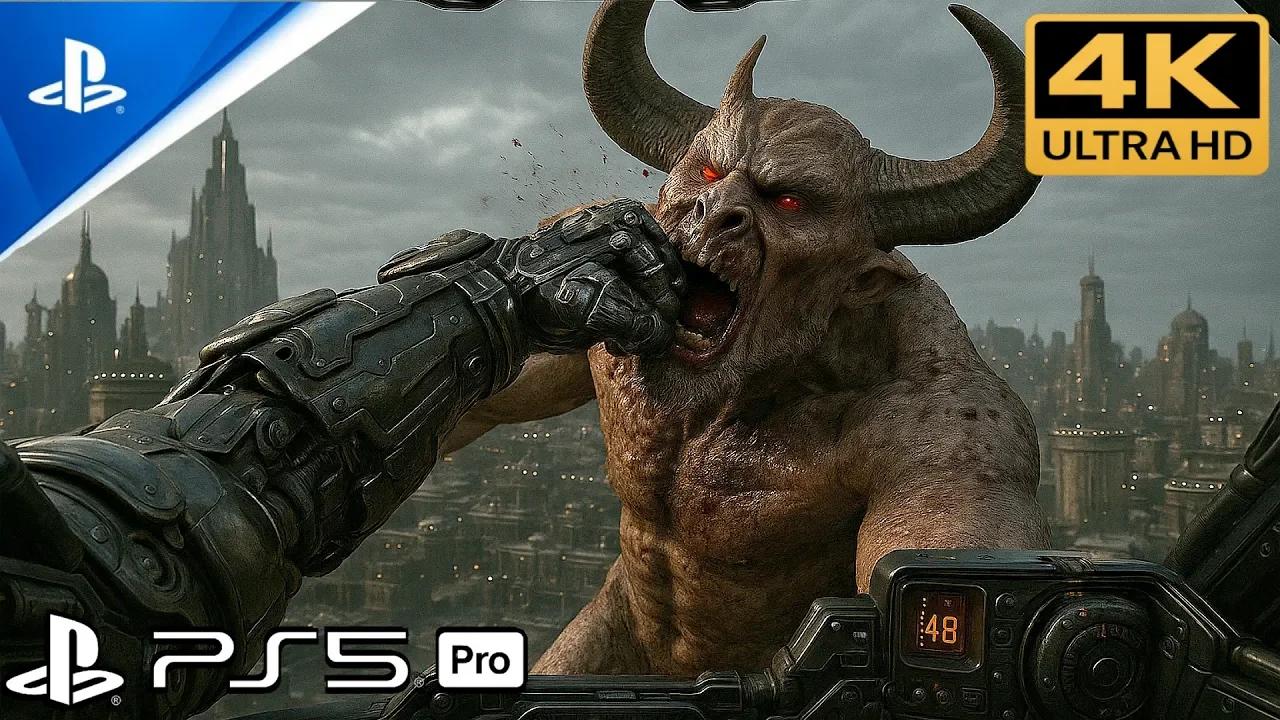 DOOM The Dark Ages - Giant Mech Vs Titan NEW Gameplay (PS5 Pro) 4K 60FPS