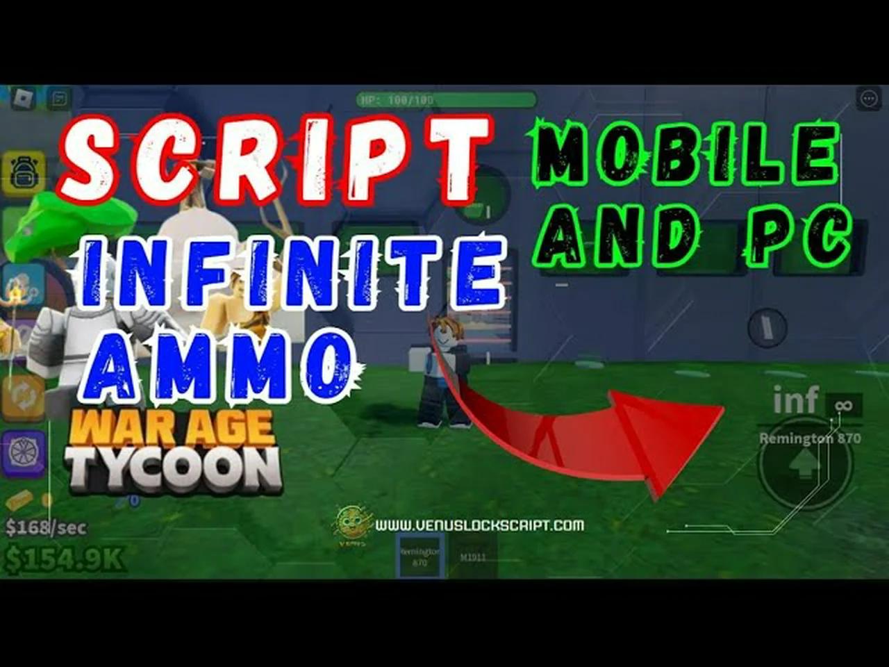 War Age Tycoon Infinite Ammo Script 💥NO KEY💥Pastebin | PC And Mobile Working.