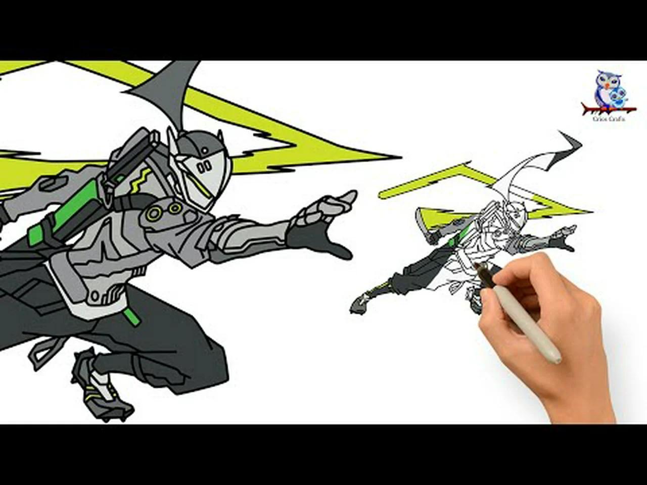 How to Draw Genji Overwatch 2 - Art Tutorial