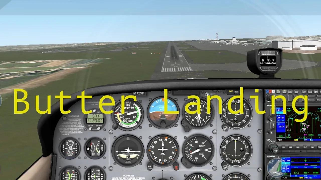 Butter landing Cessna 172 (X-Plane)