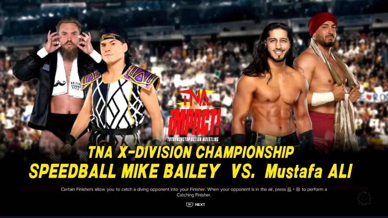 TNA Slammiversary 2024 Mustafa Ali vs Mike Bailey for the TNA X ...