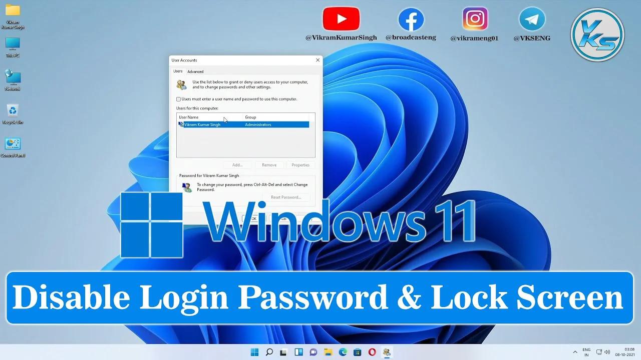 How To Disable Windows 11 Login Password And Lock Screen