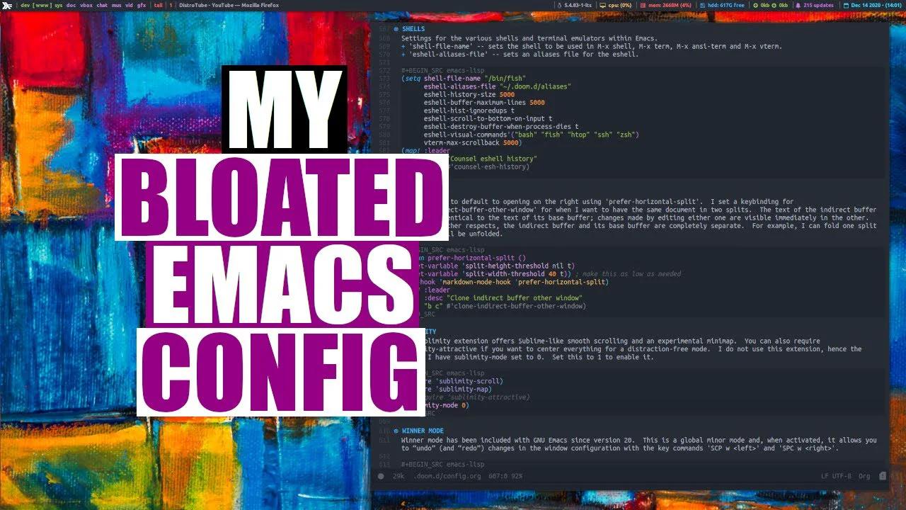 Looking At My Doom Emacs Config Dt Live