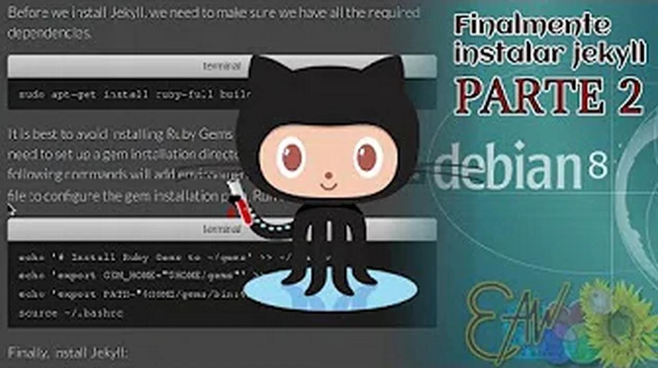 Instalar jekyll en debian linux parte 2 - How to install jekyll on linux debian part 2