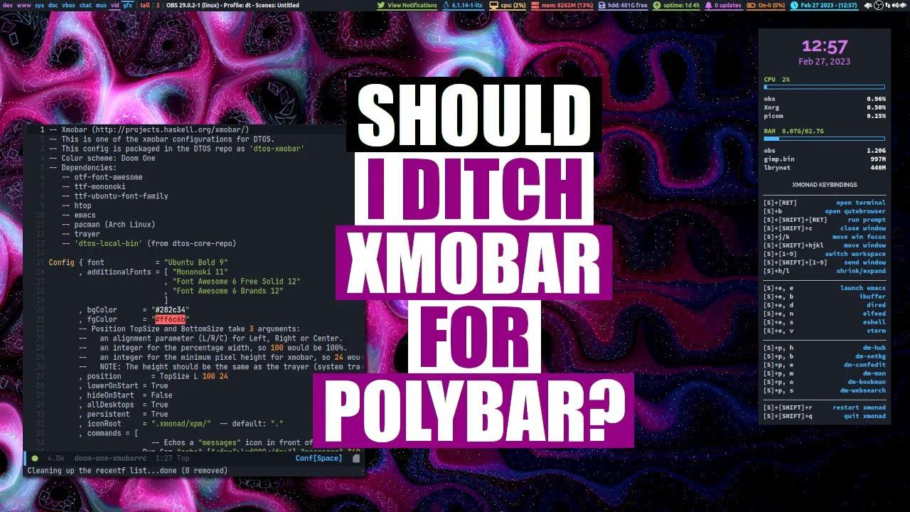 Xmobar Fonts Are Broken! Should I Change Panels? (Polybar?)
