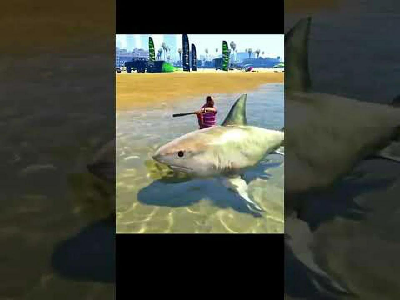 GTA 5 Epic Ragdolls – Funny Moments – Trevor vs Shark #shorts #gta5