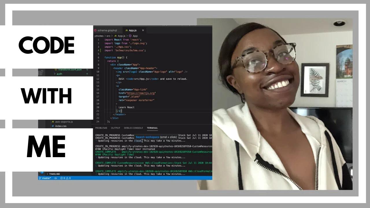 Code with me in React | Building a web app from scratch using React and AWS Amplify