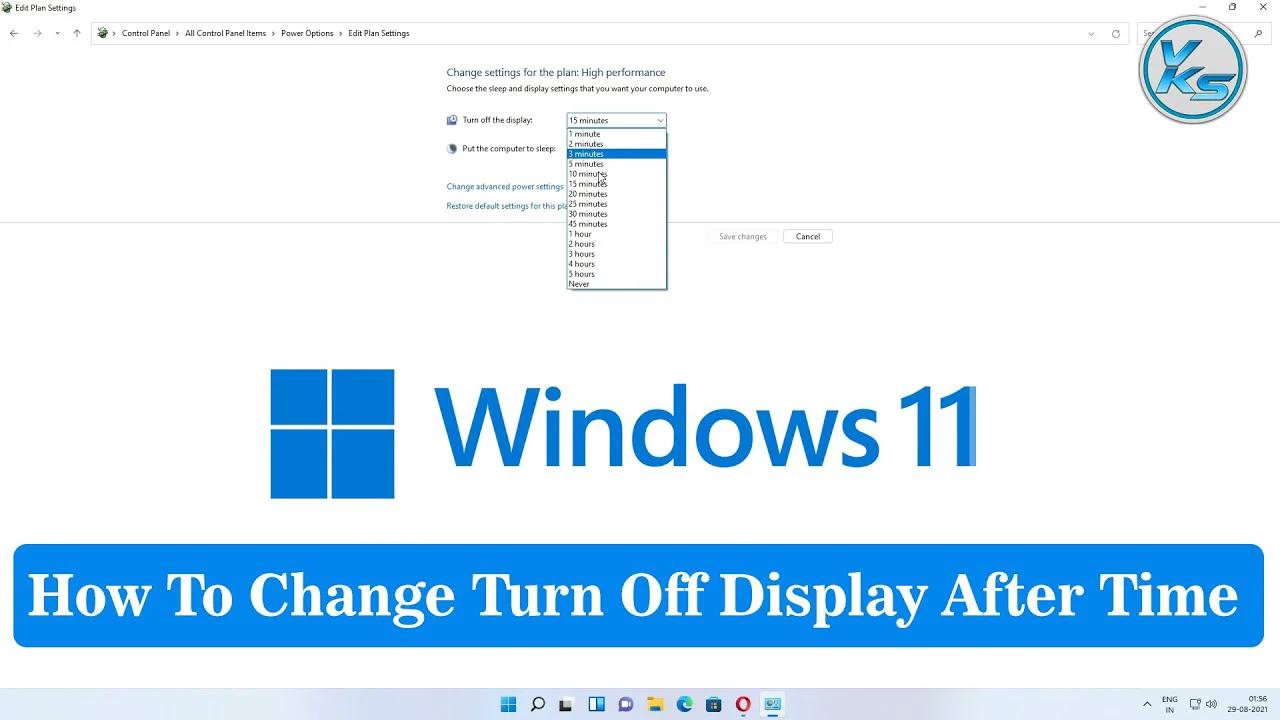 How To Change Turn Off Display After Time in Windows 11