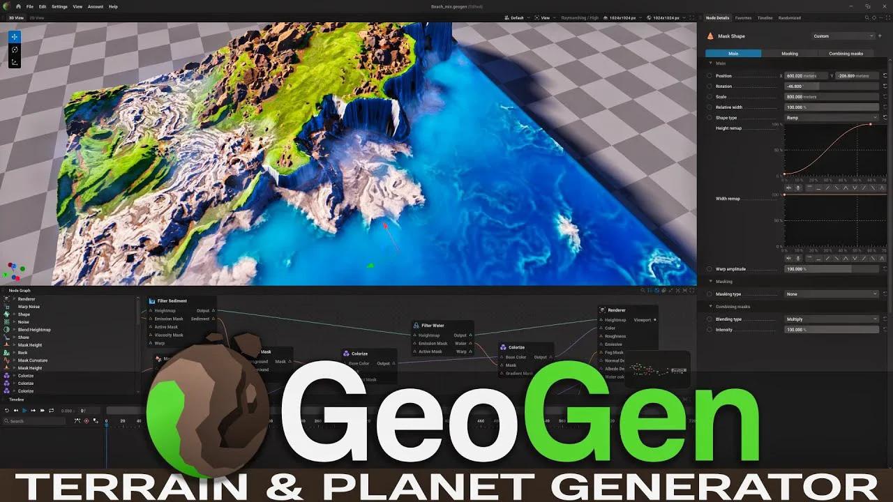 GeoGen - Procedural Terrain and Planet Generation Software