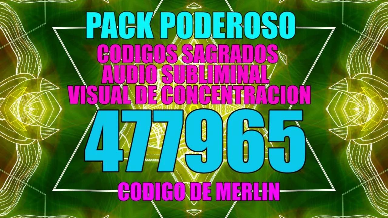 🧙‍♂️ PACK PODEROSO CÓDIGOS SAGRADOS 477965 MERLIN + AUDIO SUBLIMINAL + VISUAL