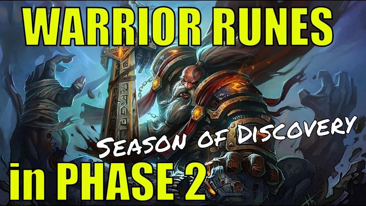 All WARRIOR RUNES in PHASE 2 of Season of Discovery | World of Warcraft ...