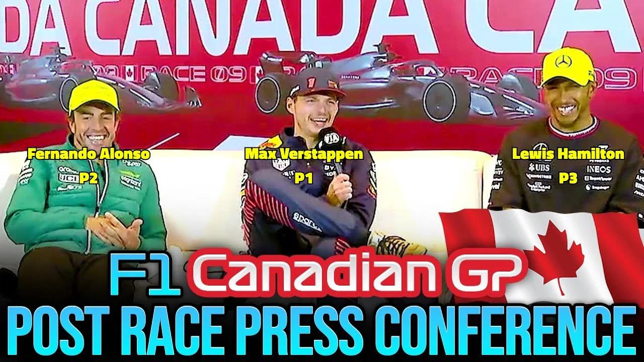 FIA Drivers F1 Post-Race Press Conference Formula 1 Canada GP 2023 ...