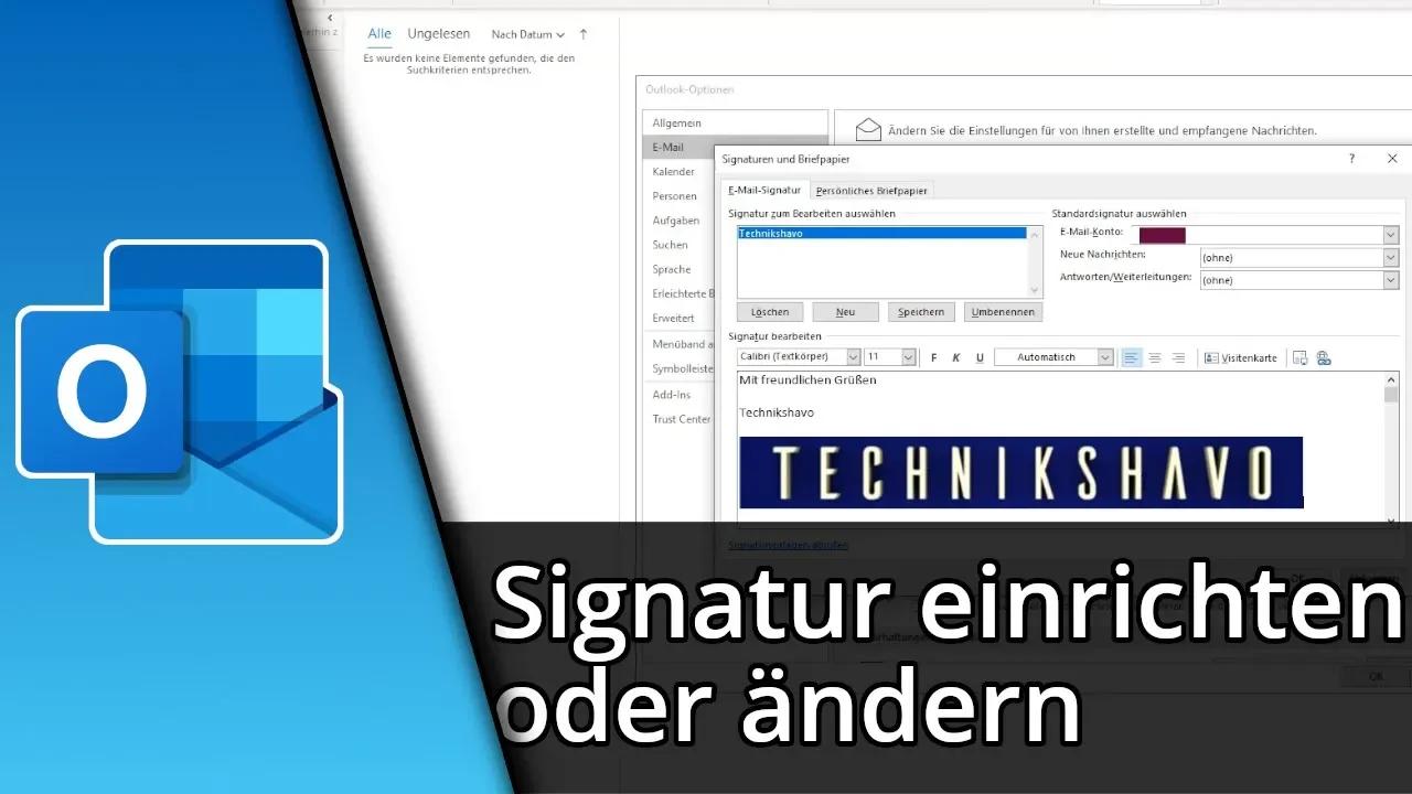 Outlook Signatur einrichten | Signatur in Outlook ändern Tutorial