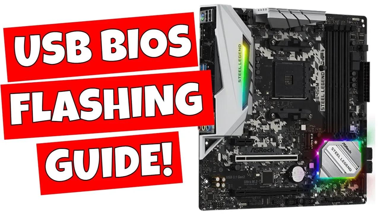 How To USB BIOS FLASH Asrock B450M Steel Legend For Ryzen 5000 Series Processors