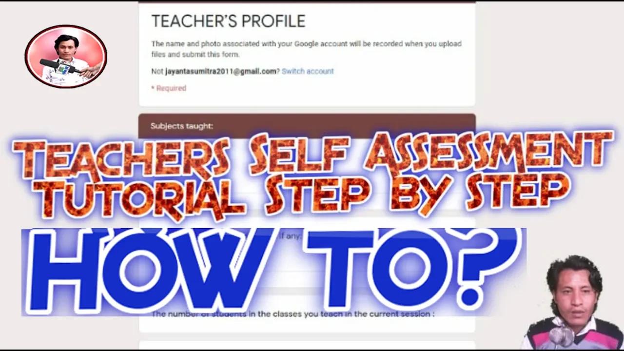 Teachers Self Assessment Form | Complete the learning curve | Full ...