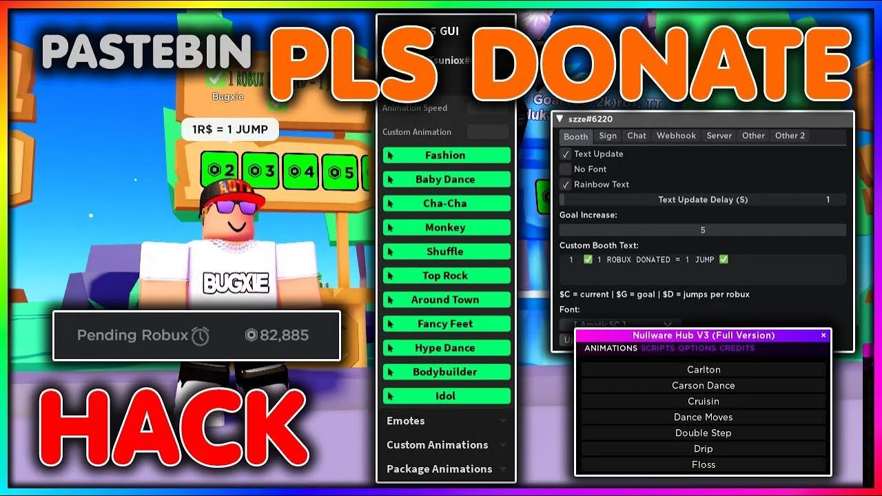 WORKING PLS DONATE Script Hack That Gives You Robux | Auto Farm + Auto ...