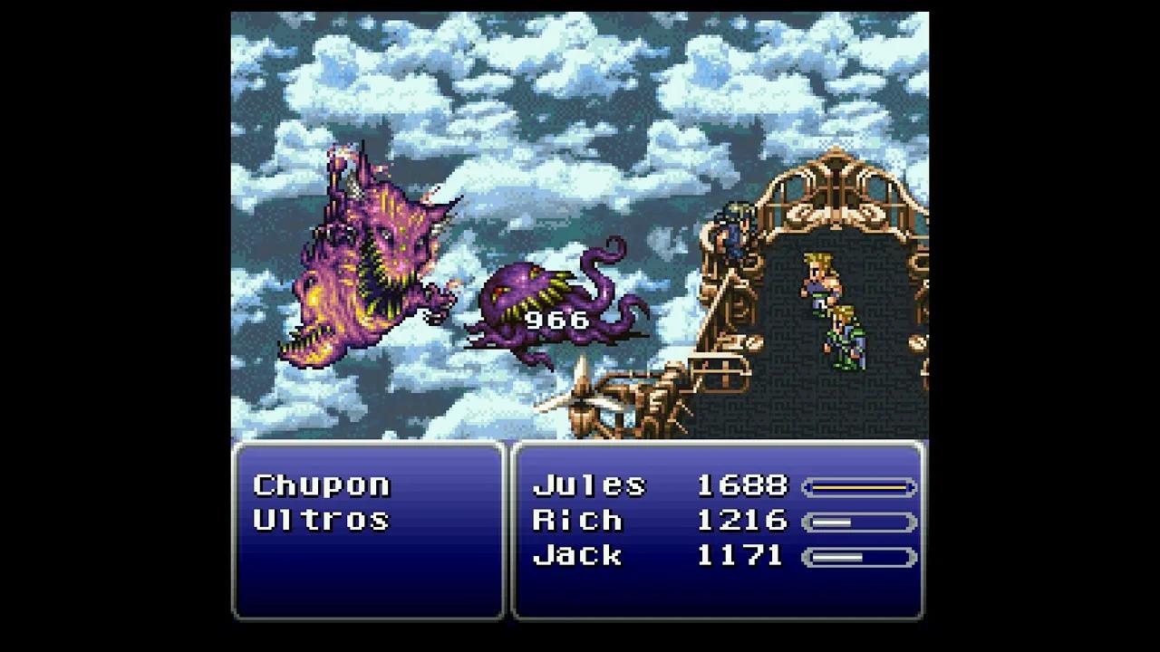 Final Fantasy VI (SNES) - Airship - Ultros & Chupon