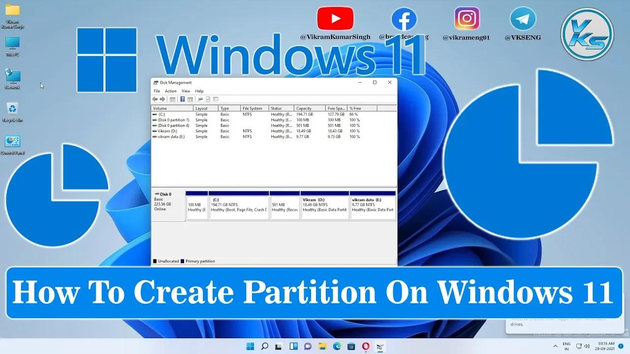 How To Create Partition On Windows 11 | Partition Hard Drives