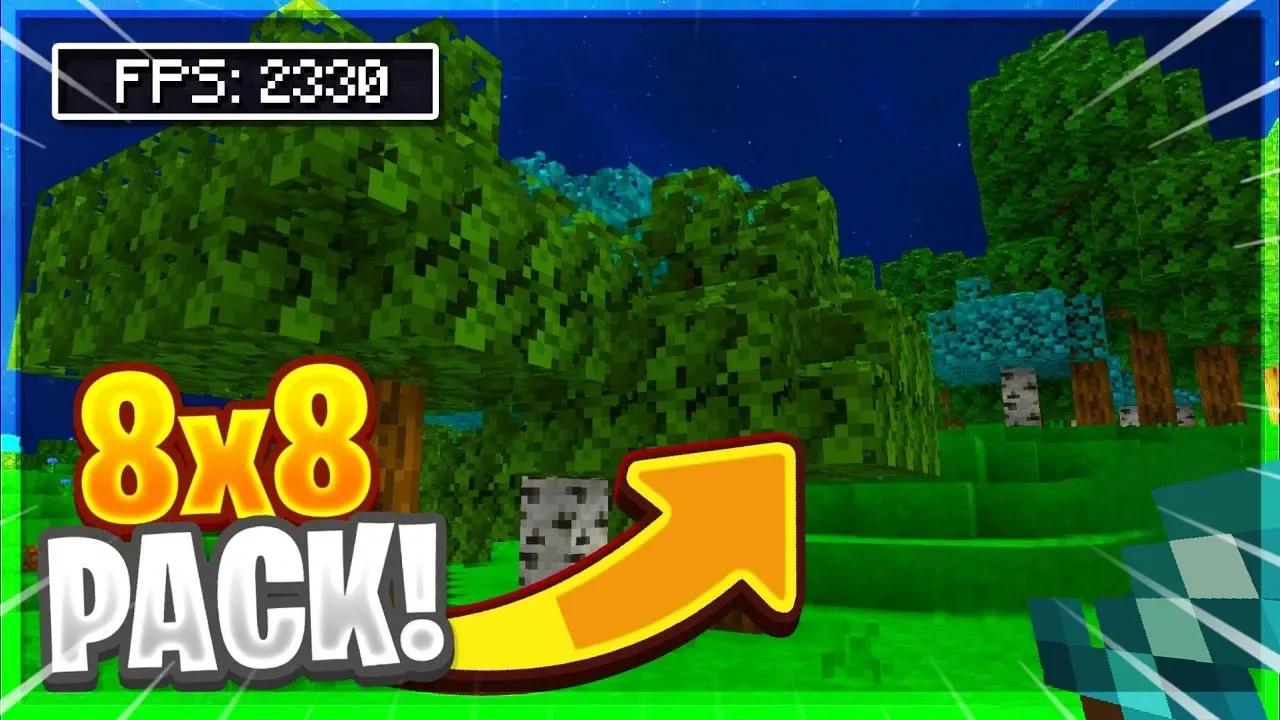 efsane 8x8 fps boost texture pack ! (mineract pikanetwork)