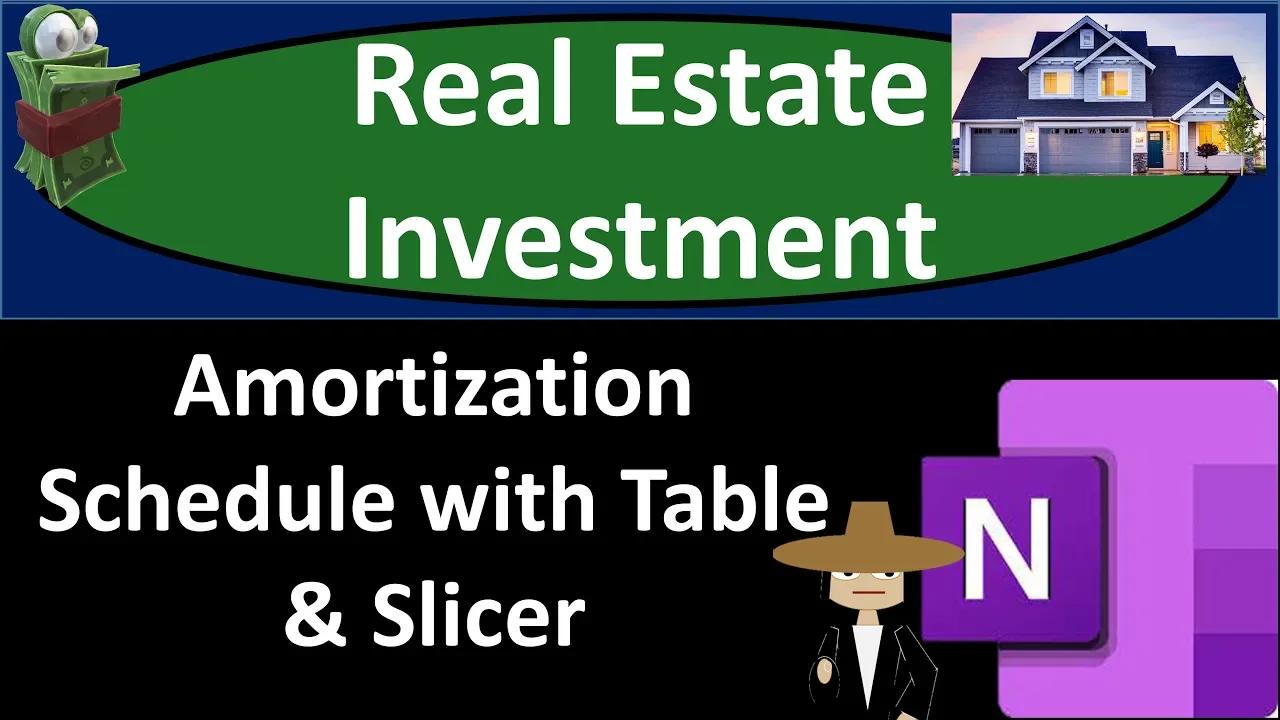 Amortization Schedule with Table & Splitter 4030 Real Estate Investment