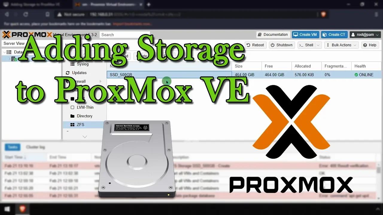 Adding Storage to ProxMox VE