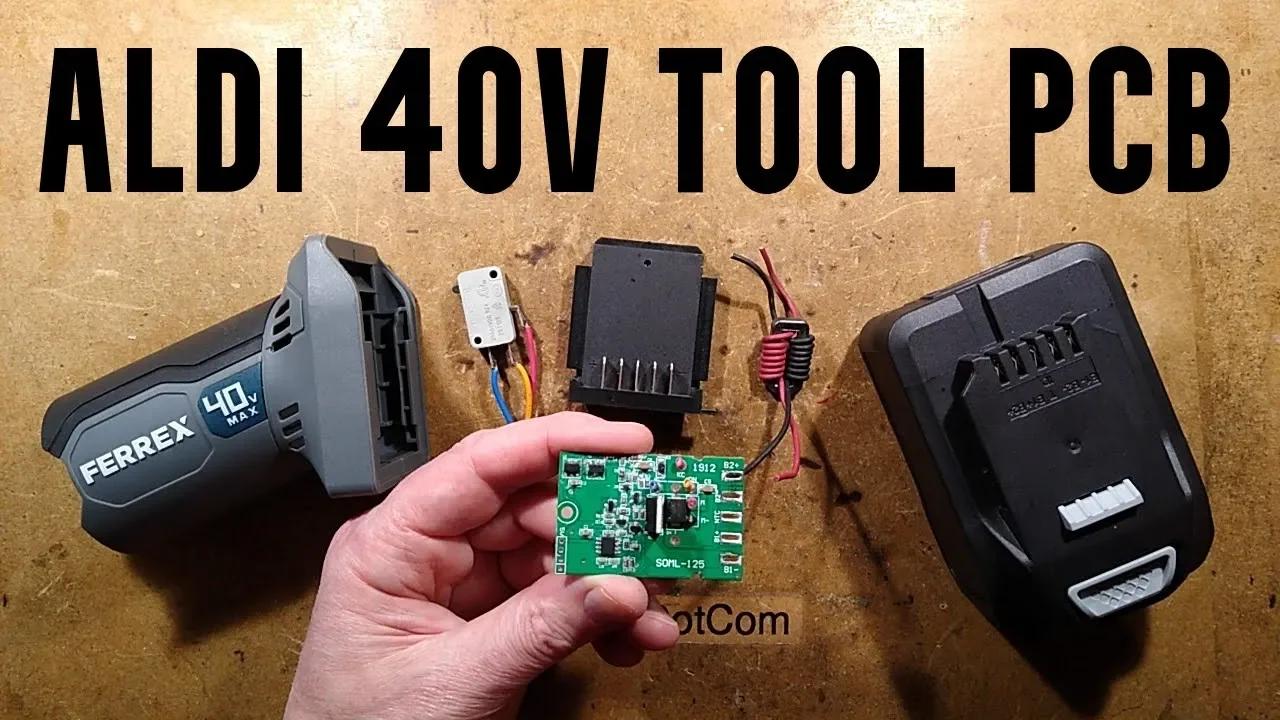 Aldi's Ferrex 40V grinder PCB (with schematic)