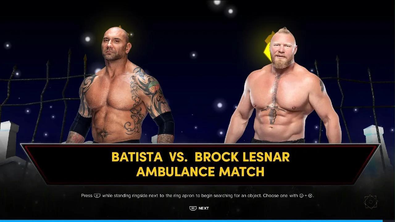 Batista vs Brock Lesnar: Epic Ambulance Match Showdown!