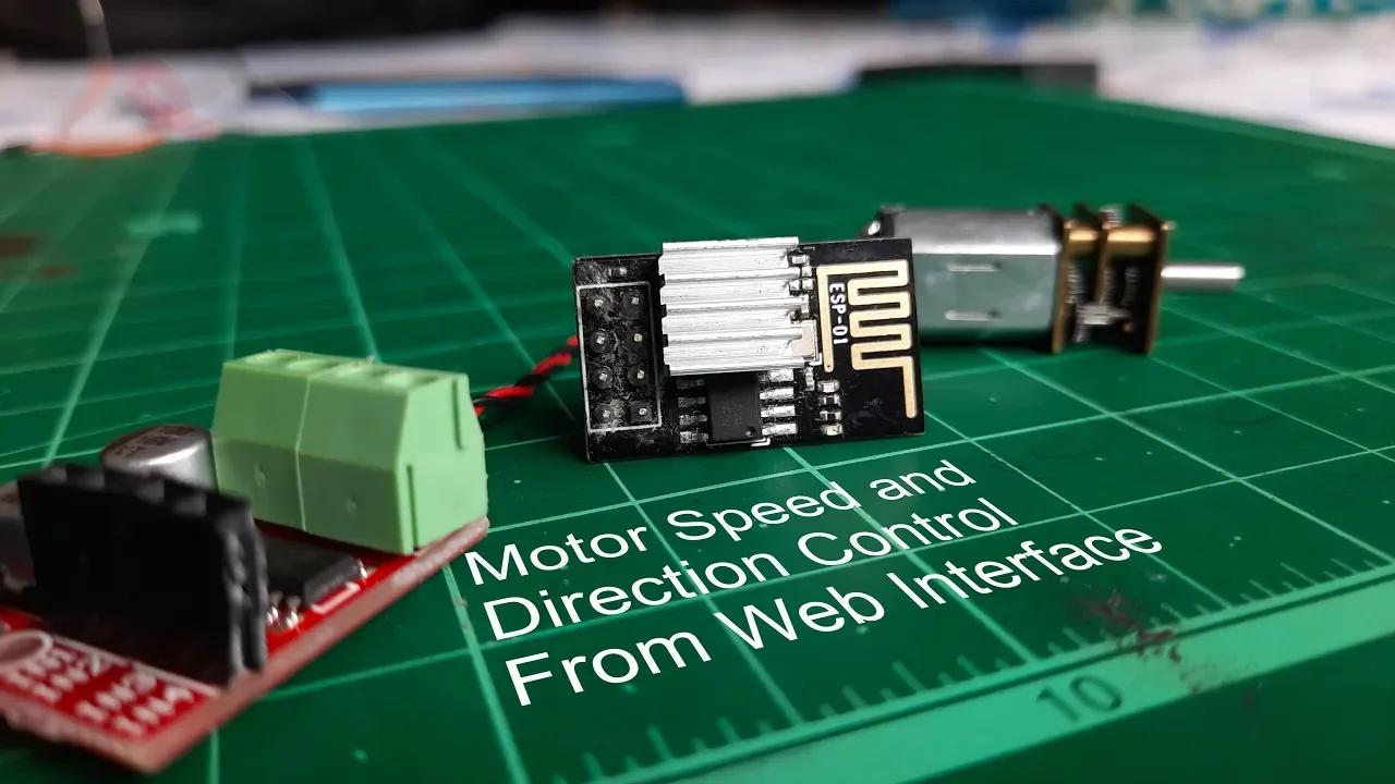 DC motor Speed and Direction Control with Smartphone using ESP01