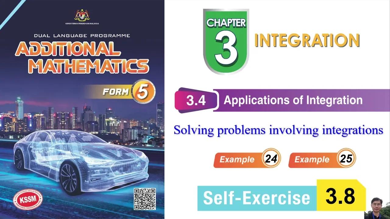 Kssm Addmath Form 5 Integration Solve Problem Example 24 And 25 Self