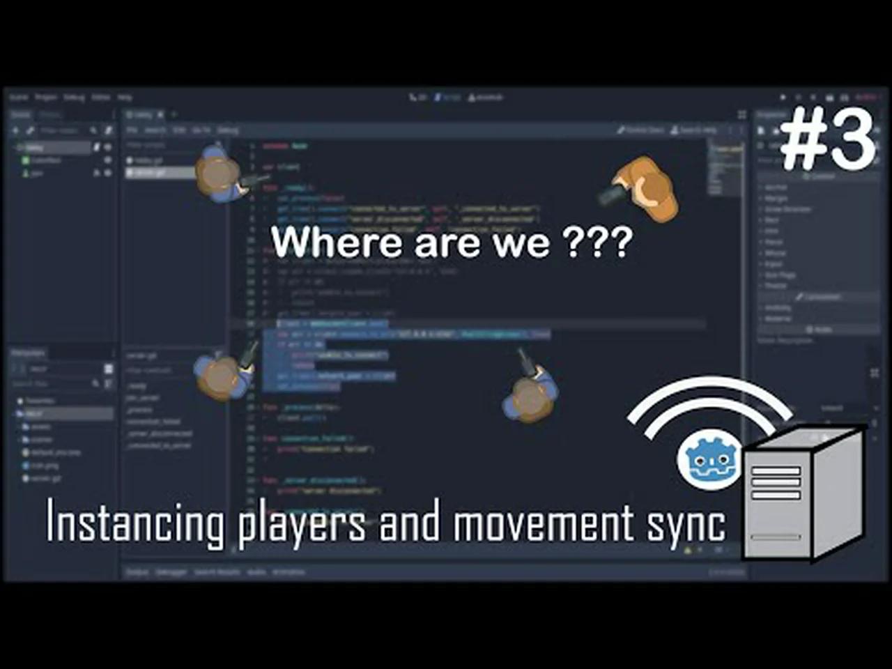 Godot dedicated multiplayer server | Instancing players and movement sync | Part 3