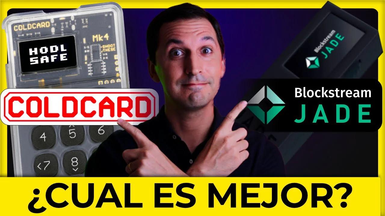 🧰 COLDCARD MK4 vs BLOCKSTREAM JADE | ¿CUAL ES MEJOR? COMPARATIVA (17 puntos ANALIZADOS) - 2023