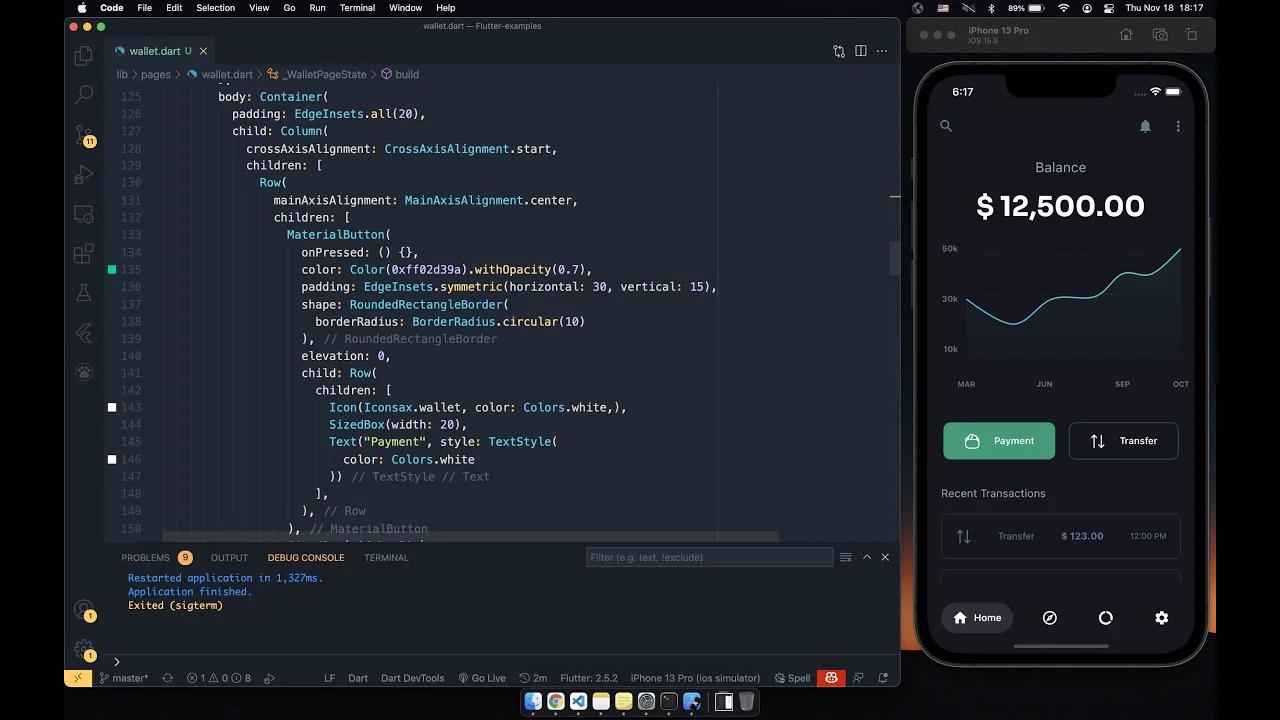 Flutter UI | Wallet App UI Design - Day 53
