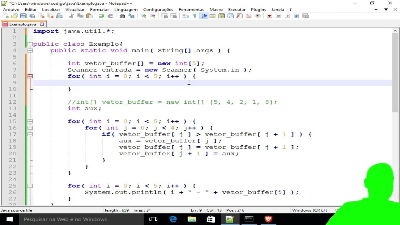 Estruturas de Dados: BUBBLE SORT clássico JAVA - Aula 09