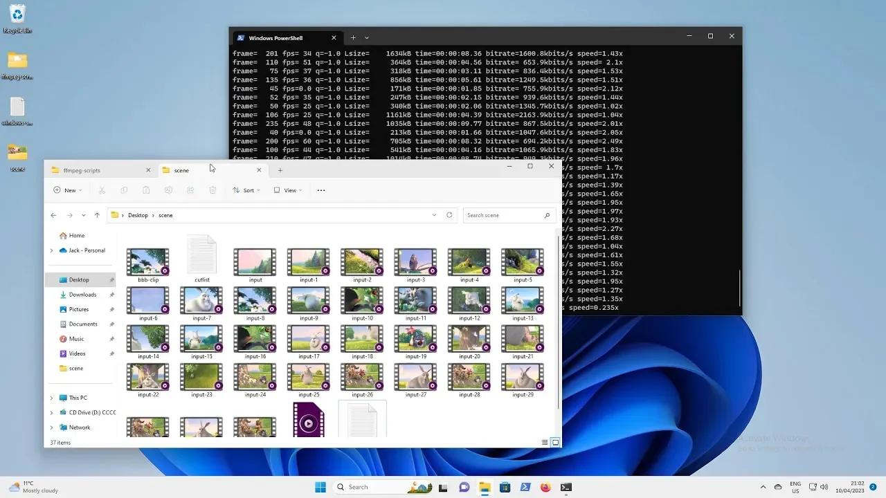 Ffmpeg Scene Detection On Windows 11 With Shell Scripts And Cygwin
