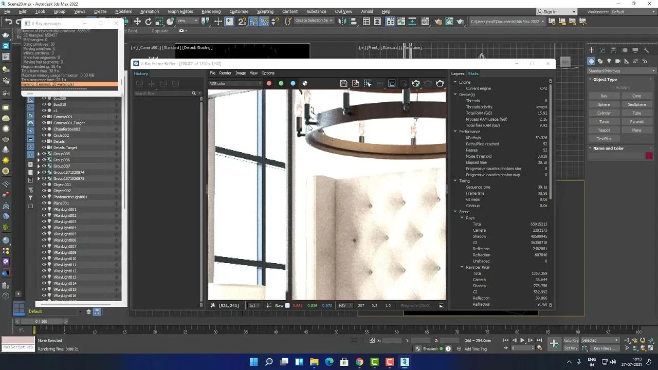 3Ds Max Simple Render | Autodesk 3Ds Max 2022 | Vary 5 update 2 | Arc ...