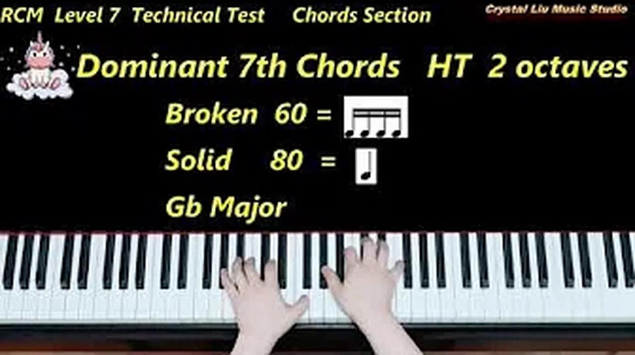 RCM Level 7 Piano Technical Chords Section, Piano Tutorial