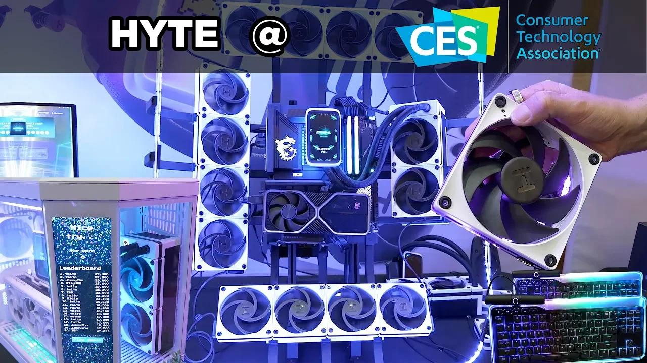 CES 2024: Hyte - Cases, Coolers, Fans, Keyboards and more