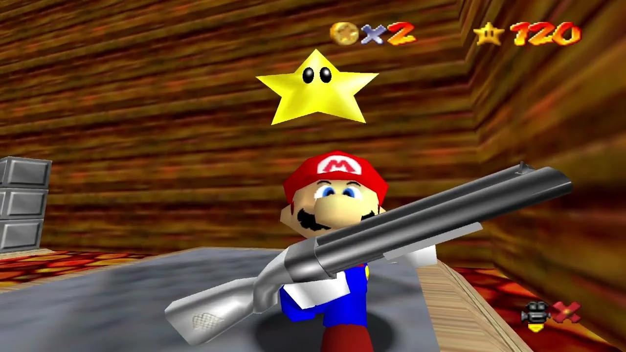 Super Mario 64 (1080p) [Shotgun Mario Remaining RA] - Burning Passion [NC]