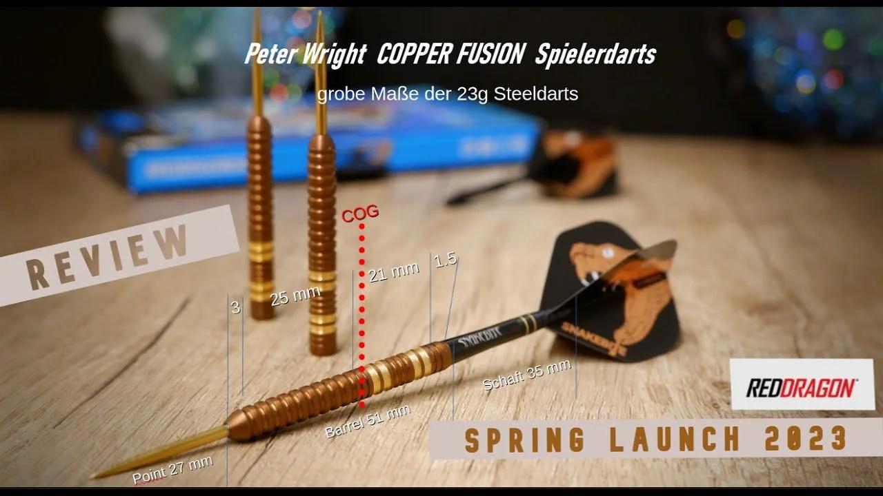 Peter Wright 🜨 Copper Fusion Darts | REVIEW Red Dragon Spring Launch 2023