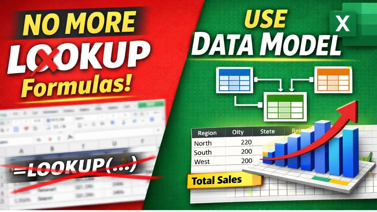 Stop Using Lookup Formulas | Excel Data Model & Power Pivot से बनाएं ...