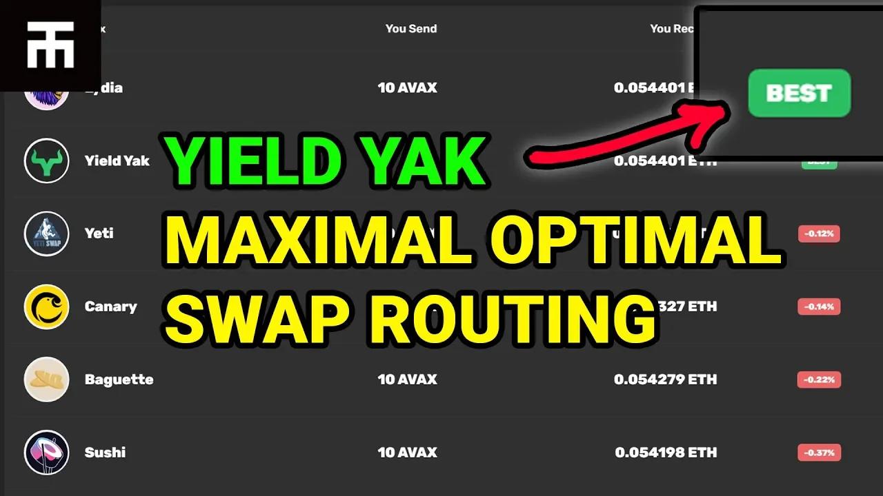 Yield Yak Swap Alpha Most Efficient Swaps On Avalanche
