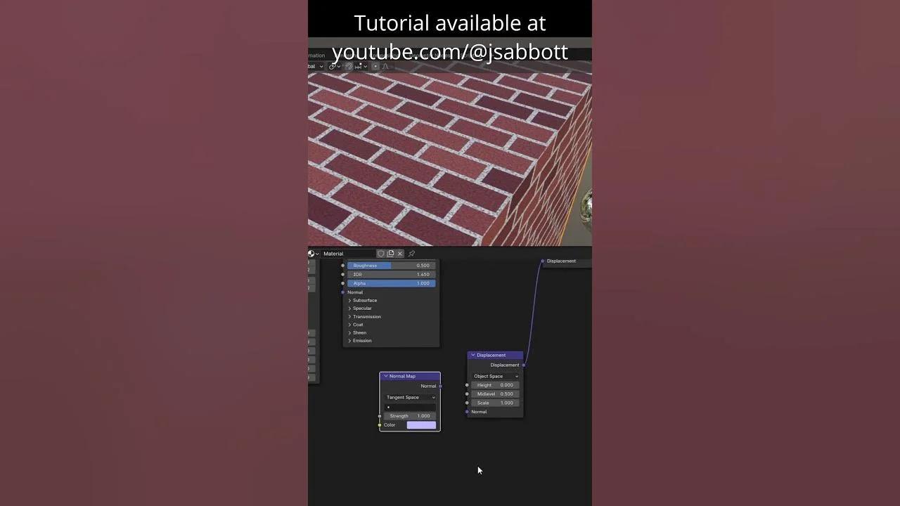 How to make a procedural bricks material in Blender 4.0 [UPDATED] #textures #materials #shorts