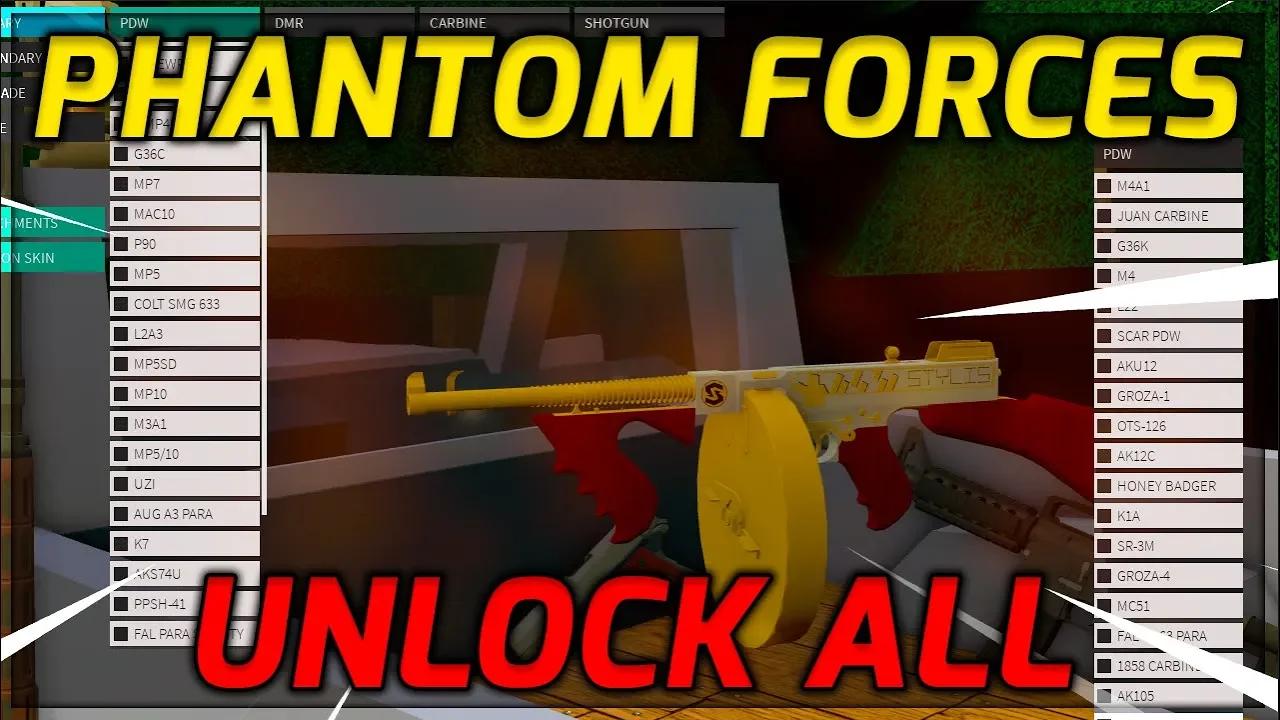 PHANTOM FORCES *PASTEBIN* UNLOCK ALL, UNLOCK ALL GUNS, ADMIN | HACK ...