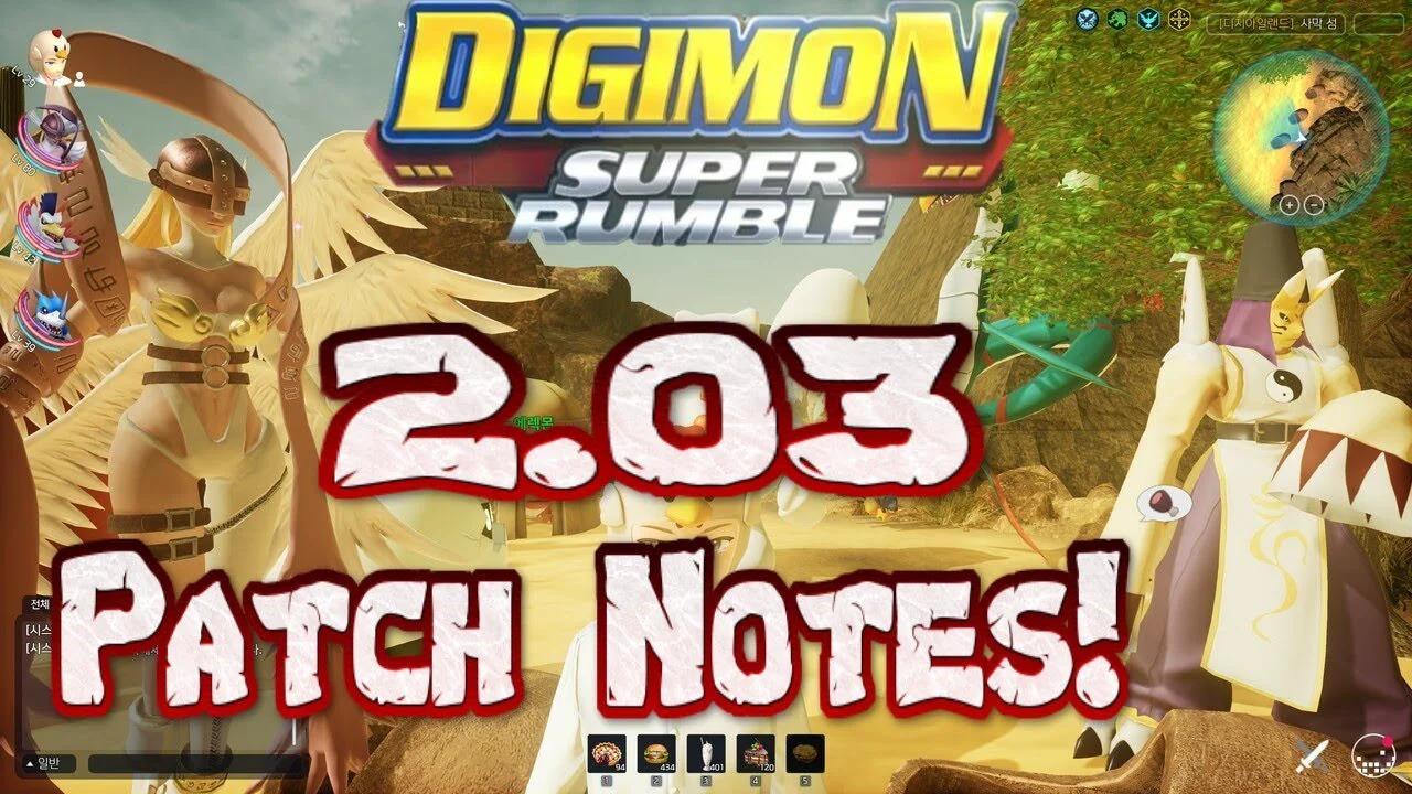 Digimon Super Rumble Updates 2.03 Patch Notes Covered